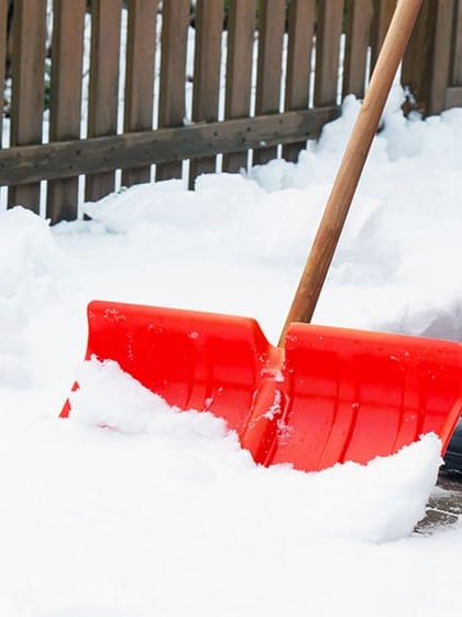 Schnee räumen auf privatem Grund
