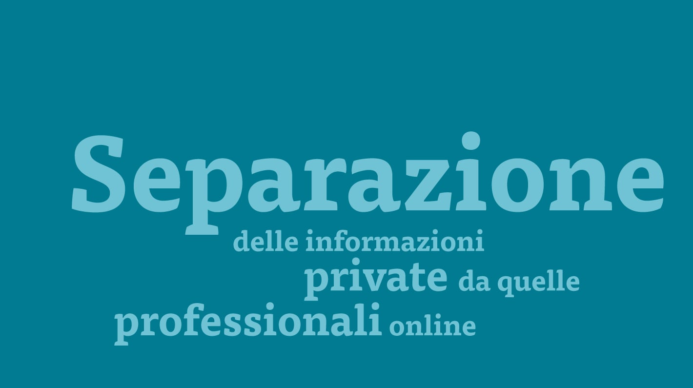 Separare vita privata e professionale